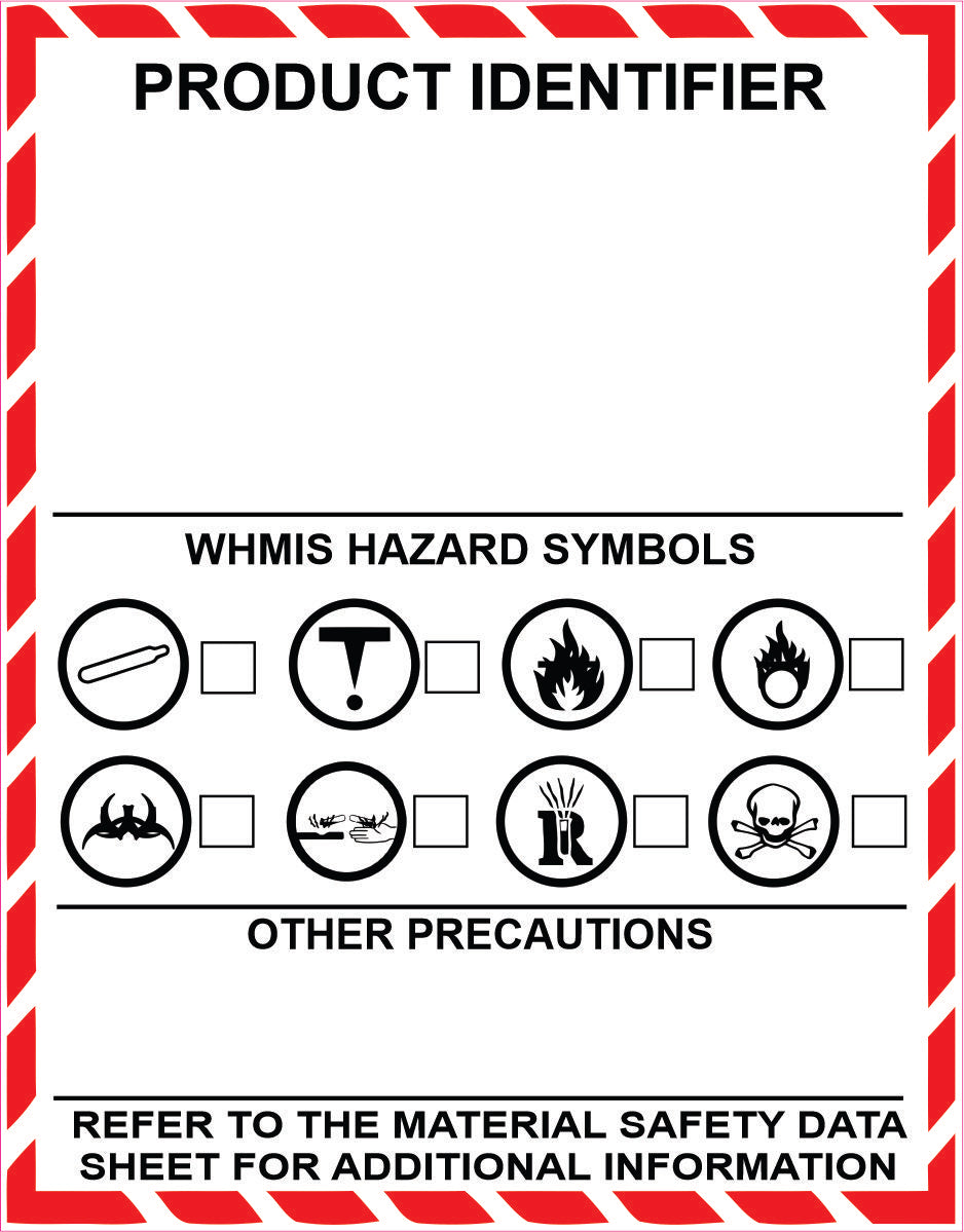 WHMIS Product ID decals – Lighthouse Promotions
